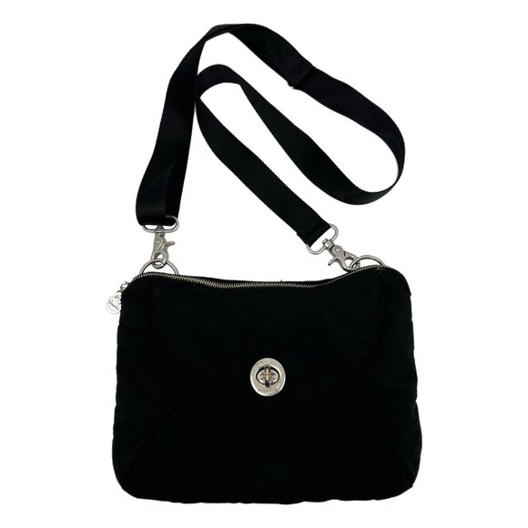 Baggallini | Bags | Baggallini Black Zip Nylon Crossbody Bag Small Size ...